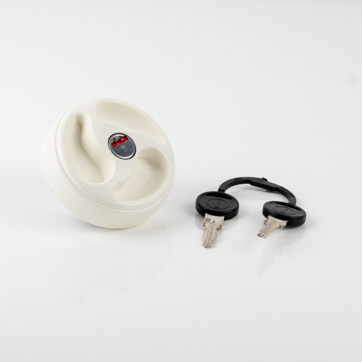White Lockable Water Tank Filler Cap Vented c/w Keys Caravan Motorhome ...