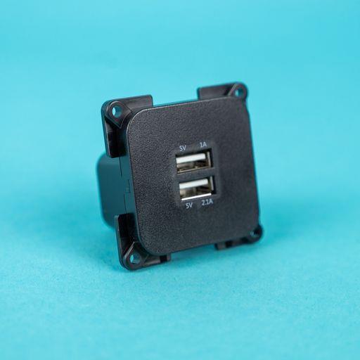 Black C-Line Twin USB Socket– Southwest Leisure Spares