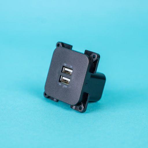 Black C-Line Twin USB Socket– Southwest Leisure Spares